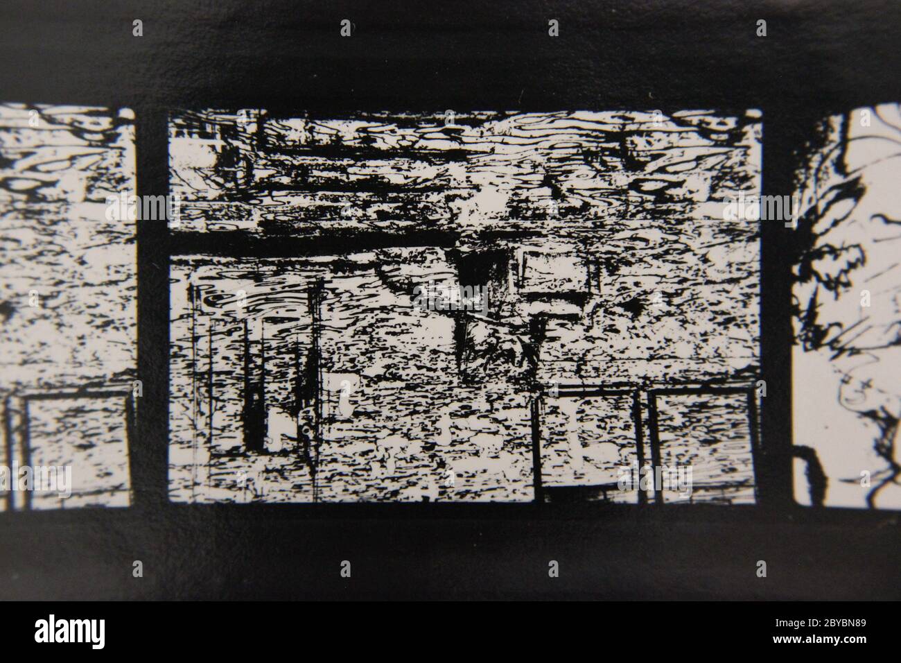 Fine 70s vintage contact print black and white extreme photography of ...