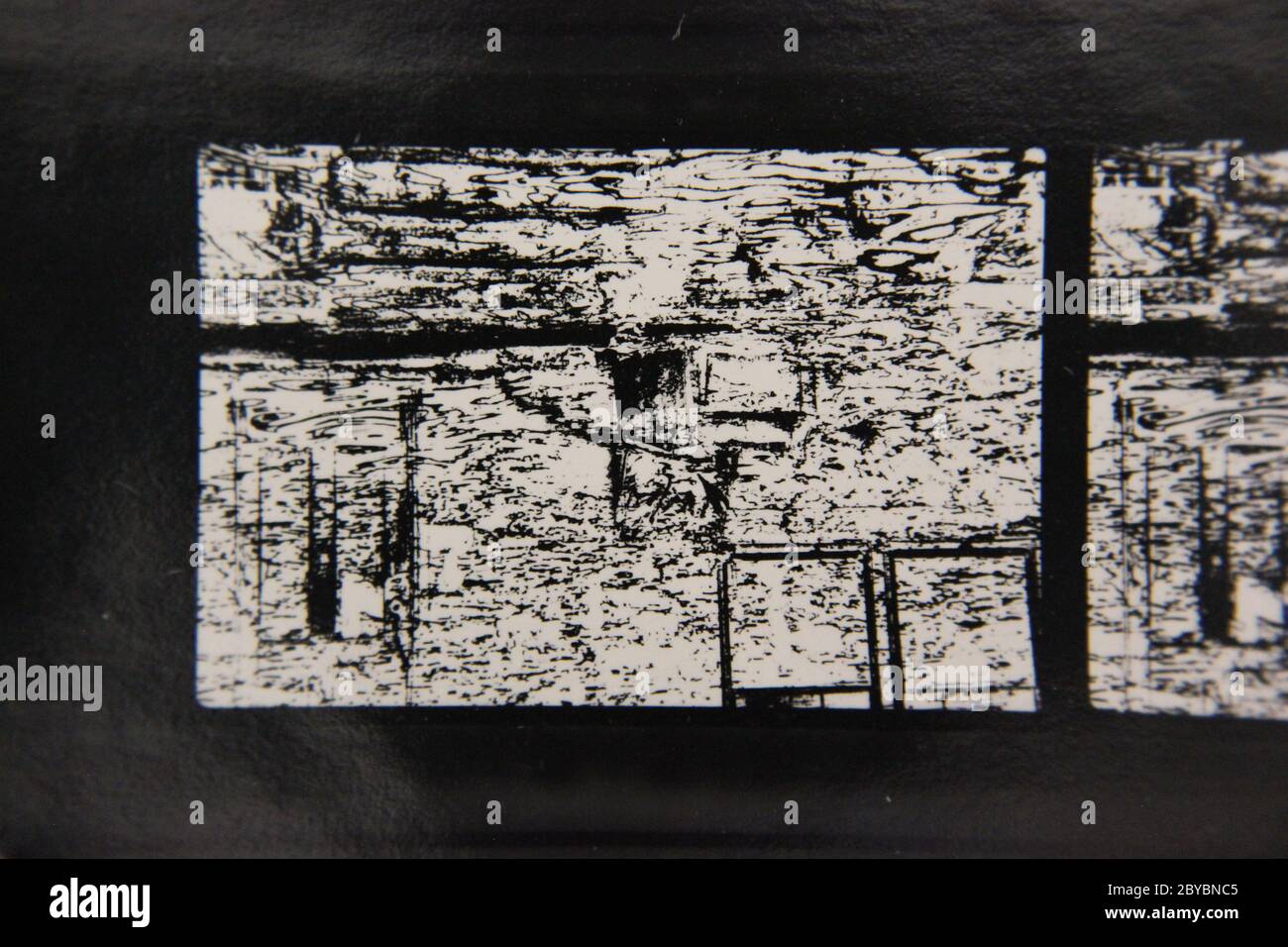 Fine 70s vintage contact print black and white extreme photography of ...