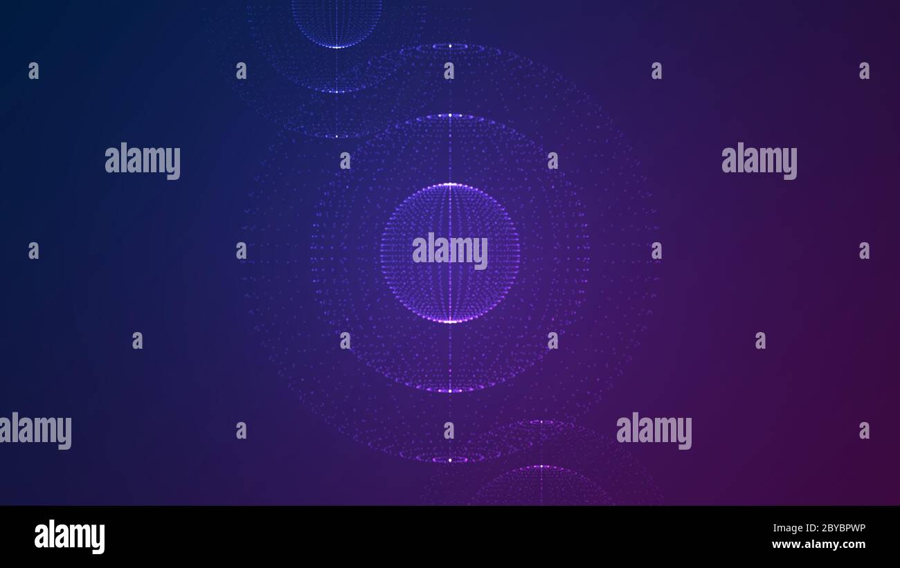 Sphere particles with glowing lights dots Stock Vector Image & Art - Alamy