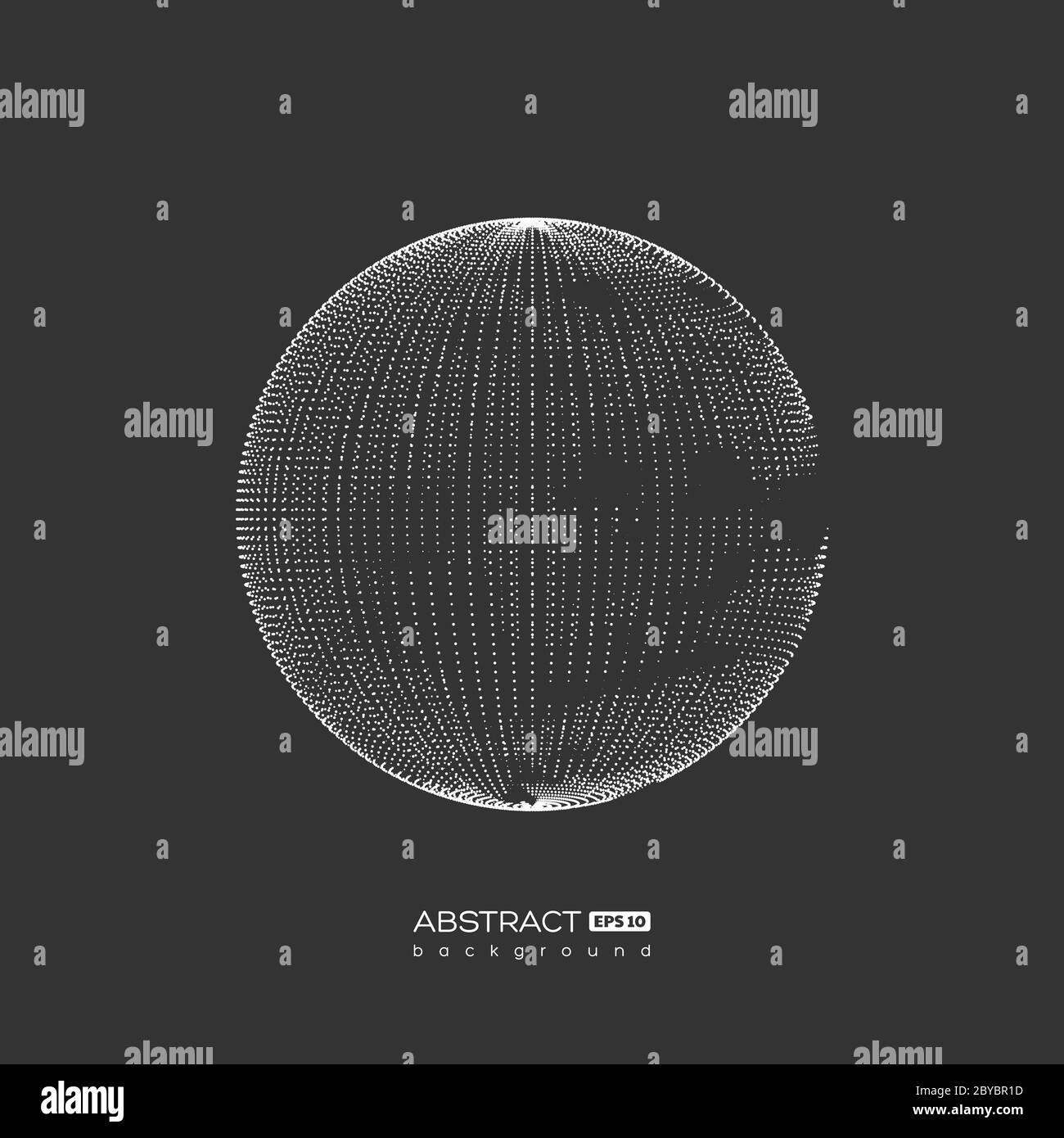 Abstract globe sphere with destroyed effect Stock Vector Image & Art ...
