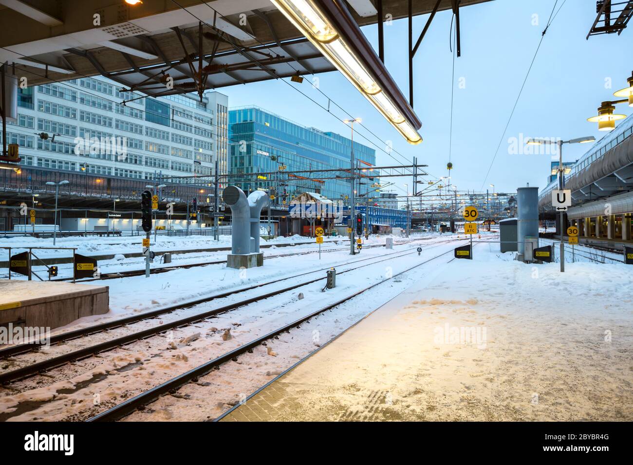 Stockholm train track central hi-res stock photography and images - Alamy
