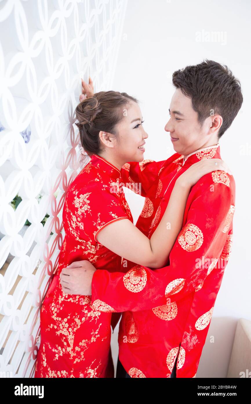 Happy Young Chinese Couples Stock Photo - Alamy