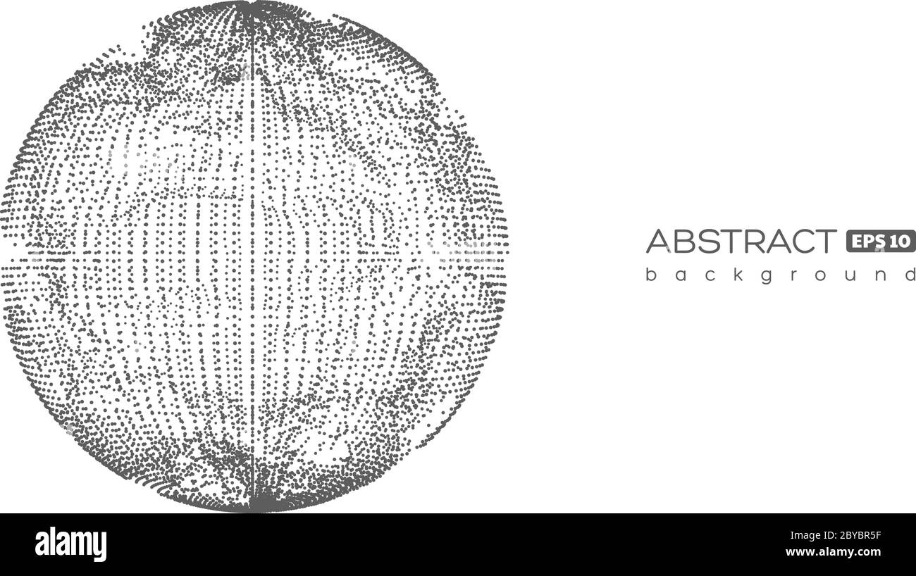 Abstract globe sphere with destroyed effect Stock Vector Image & Art ...