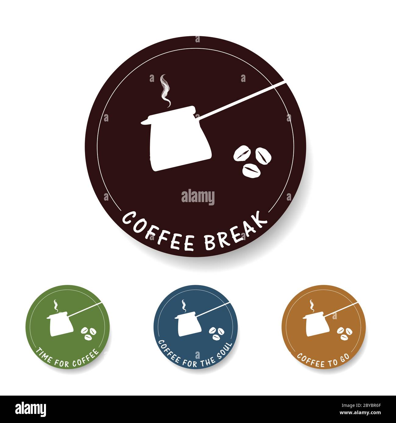 coffee break icon set illustration Stock Vector Image & Art - Alamy
