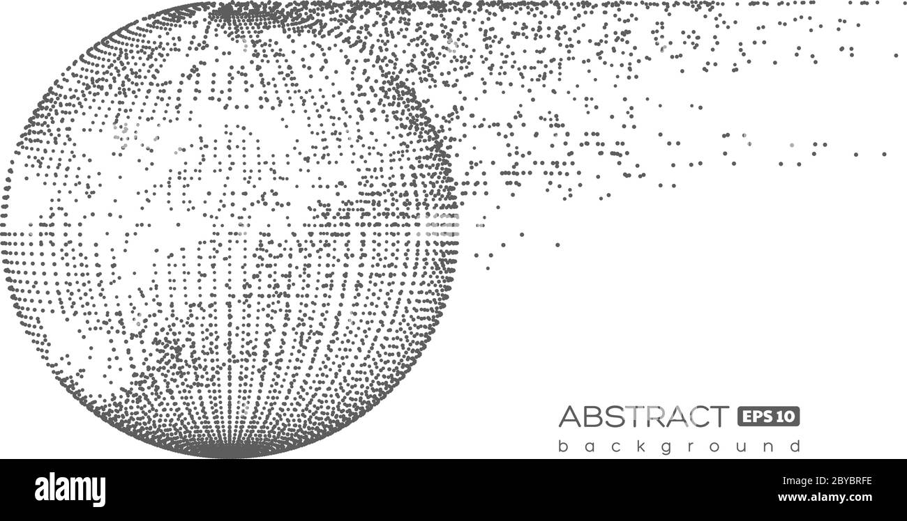 Abstract particles sphere with explosion effect Stock Vector Image ...