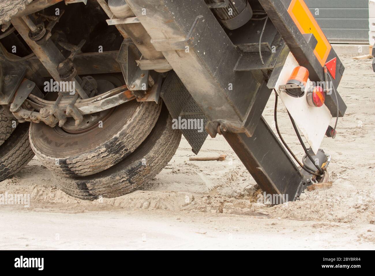 Collapsed mobile tower crane (Holland Stock Photo - Alamy