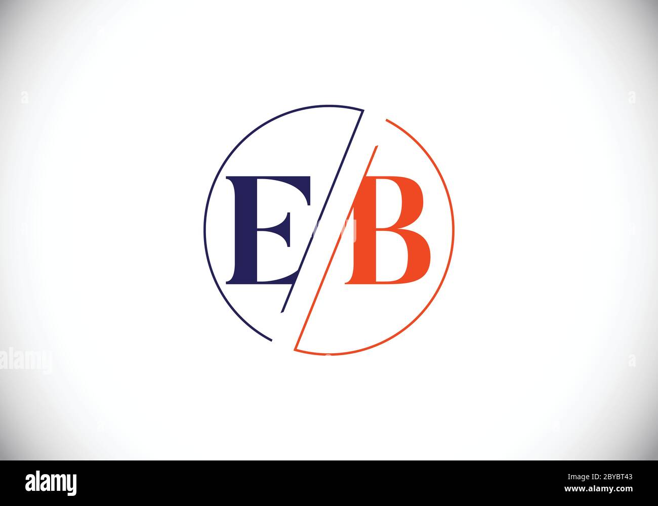 Initial Monogram Letter E B Logo Design Vector Template. E B Letter ...