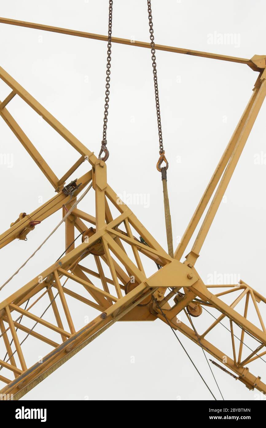 Collapsed mobile tower crane (Holland Stock Photo - Alamy