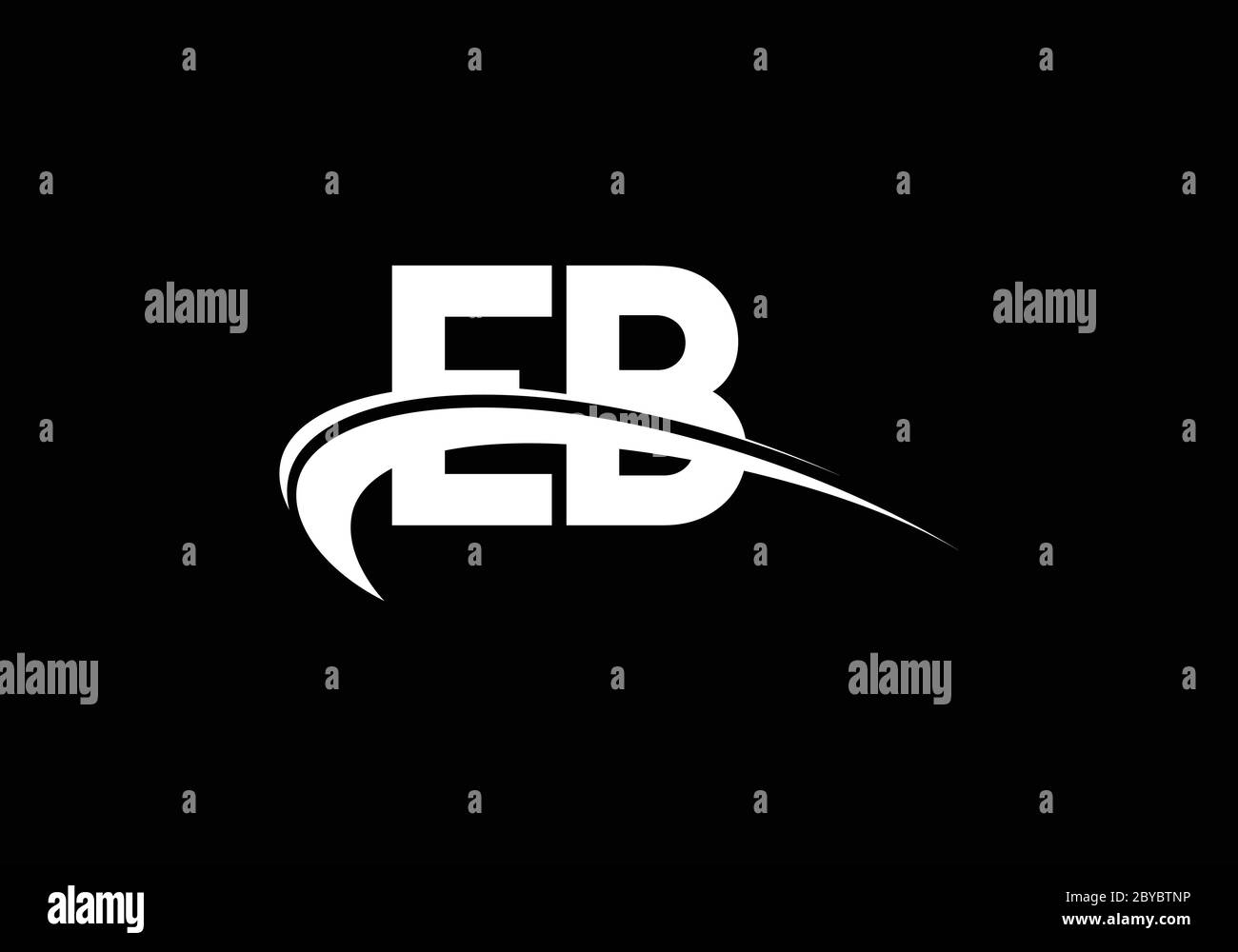 Initial Monogram Letter E B Logo Design Vector Template. E B Letter ...
