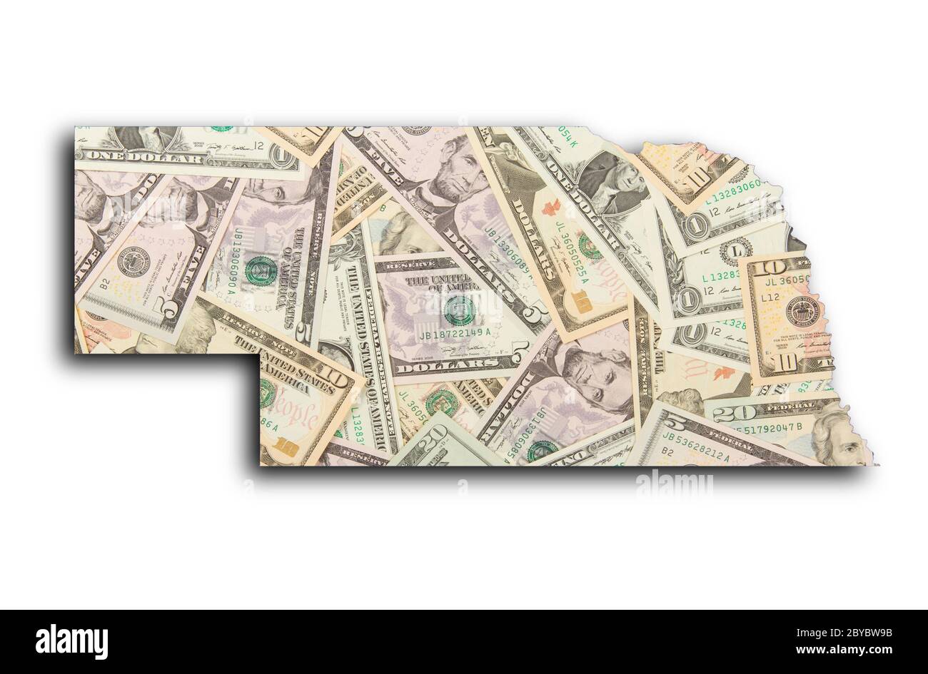 Map of Nebraska Stock Photo - Alamy