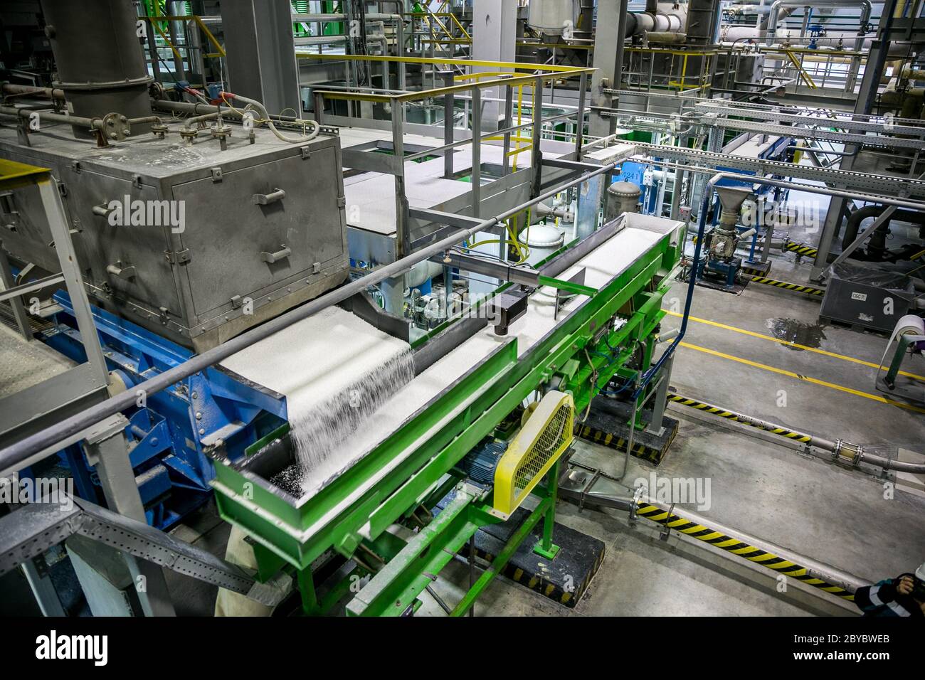 Chemical polymer factory. Production of thermoplastic powder Stock ...