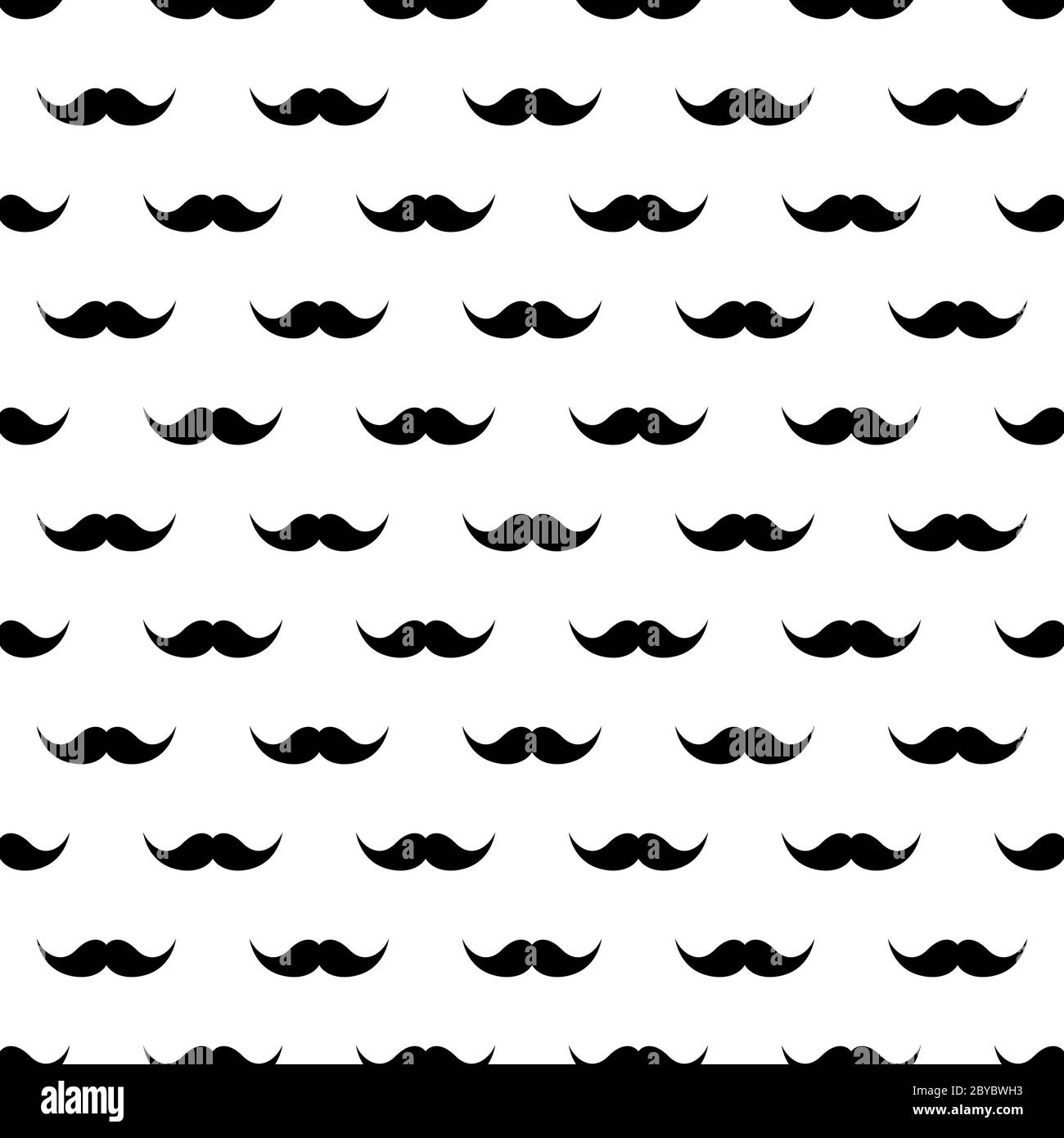 Seamless pattern with mustache. Vintage retro moustache. Facial hair ...