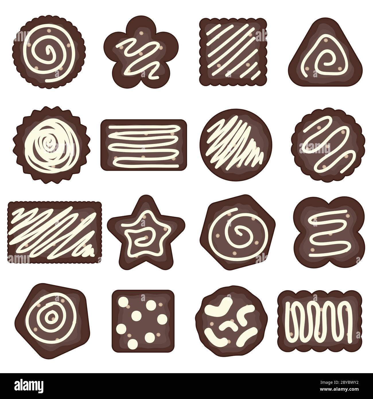 cookies chocolate set art illustration Stock Vector Image & Art - Alamy