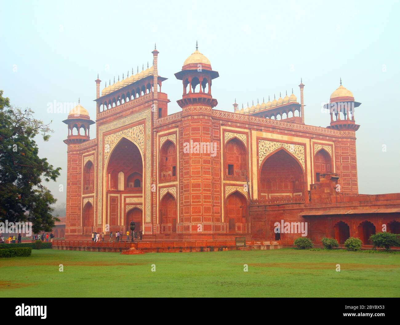 Taj Mahal mausoleum entrance in India Stock Photo - Alamy