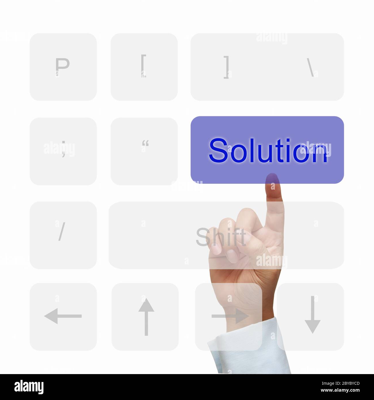 Solution button on keyboard Stock Photo - Alamy