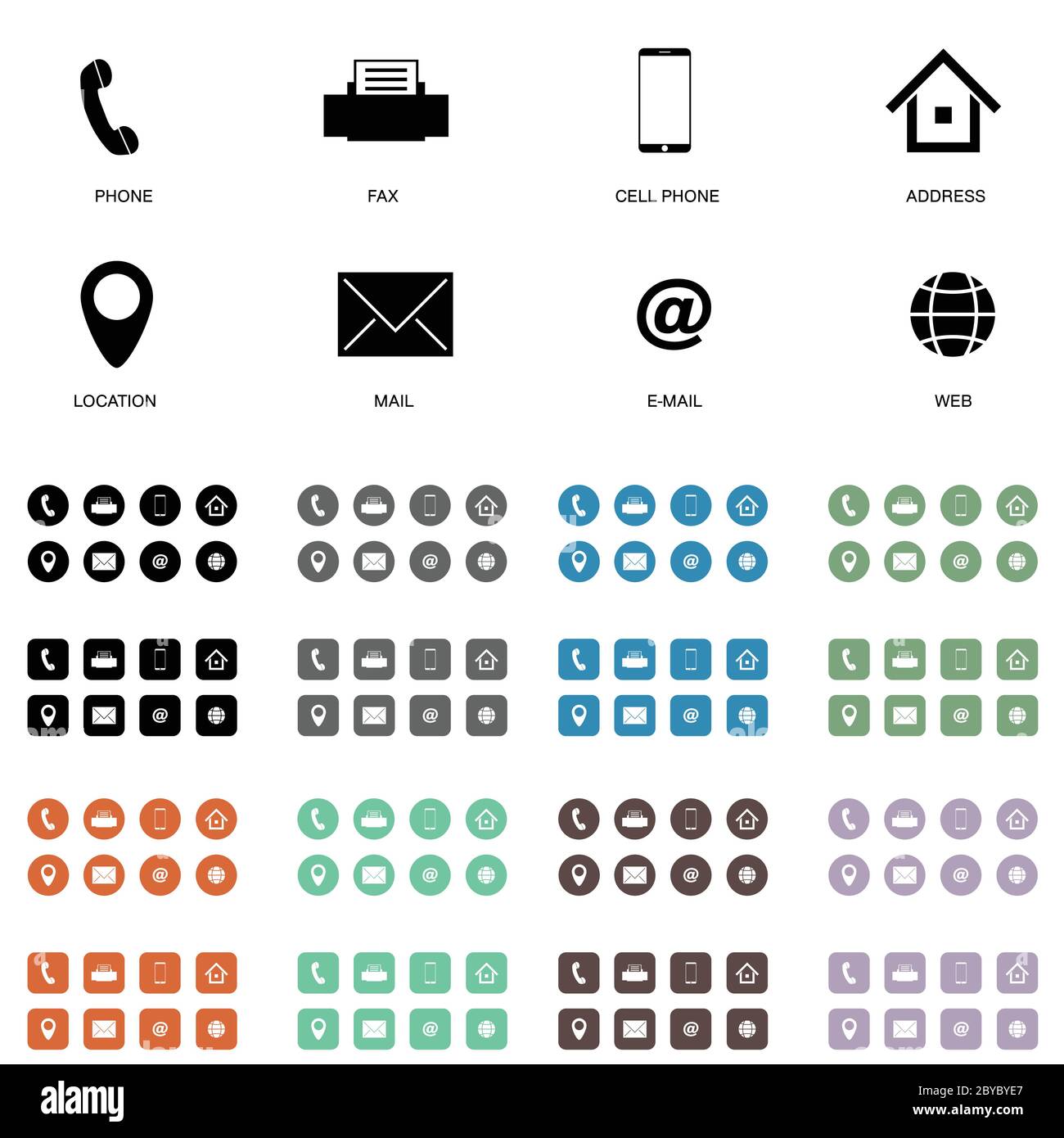 icon for visit card set art illustration Stock Vector Image & Art - Alamy