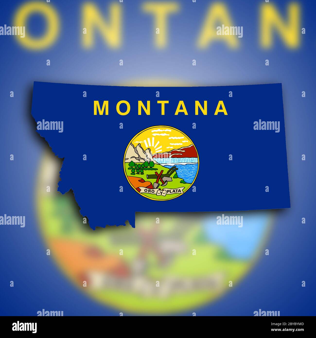 Map of Montana Stock Photo - Alamy