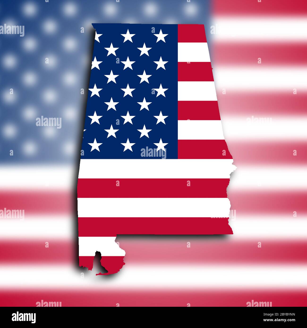 Map of Alabama Stock Photo - Alamy