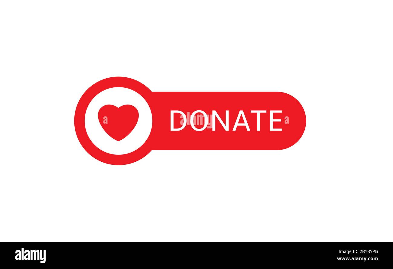 Donate button icon Stock Vector Image & Art - Alamy