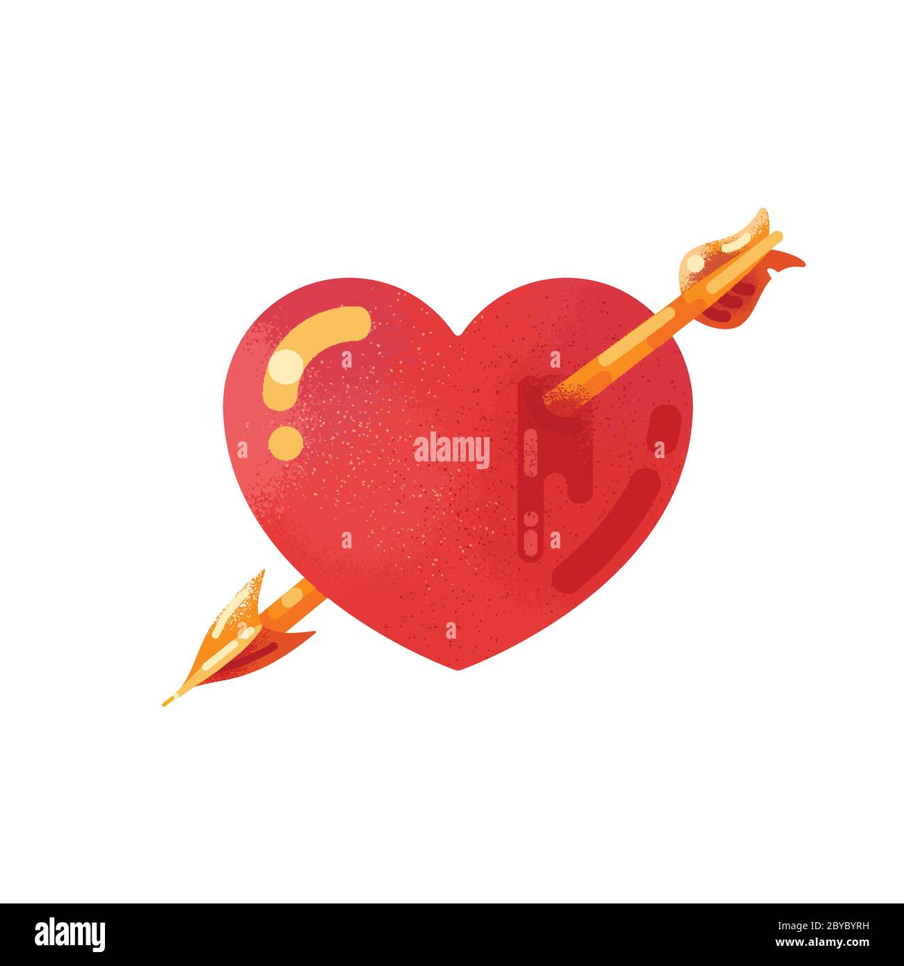Red heart icon with arrow. Vector illustration Stock Vector Image & Art ...