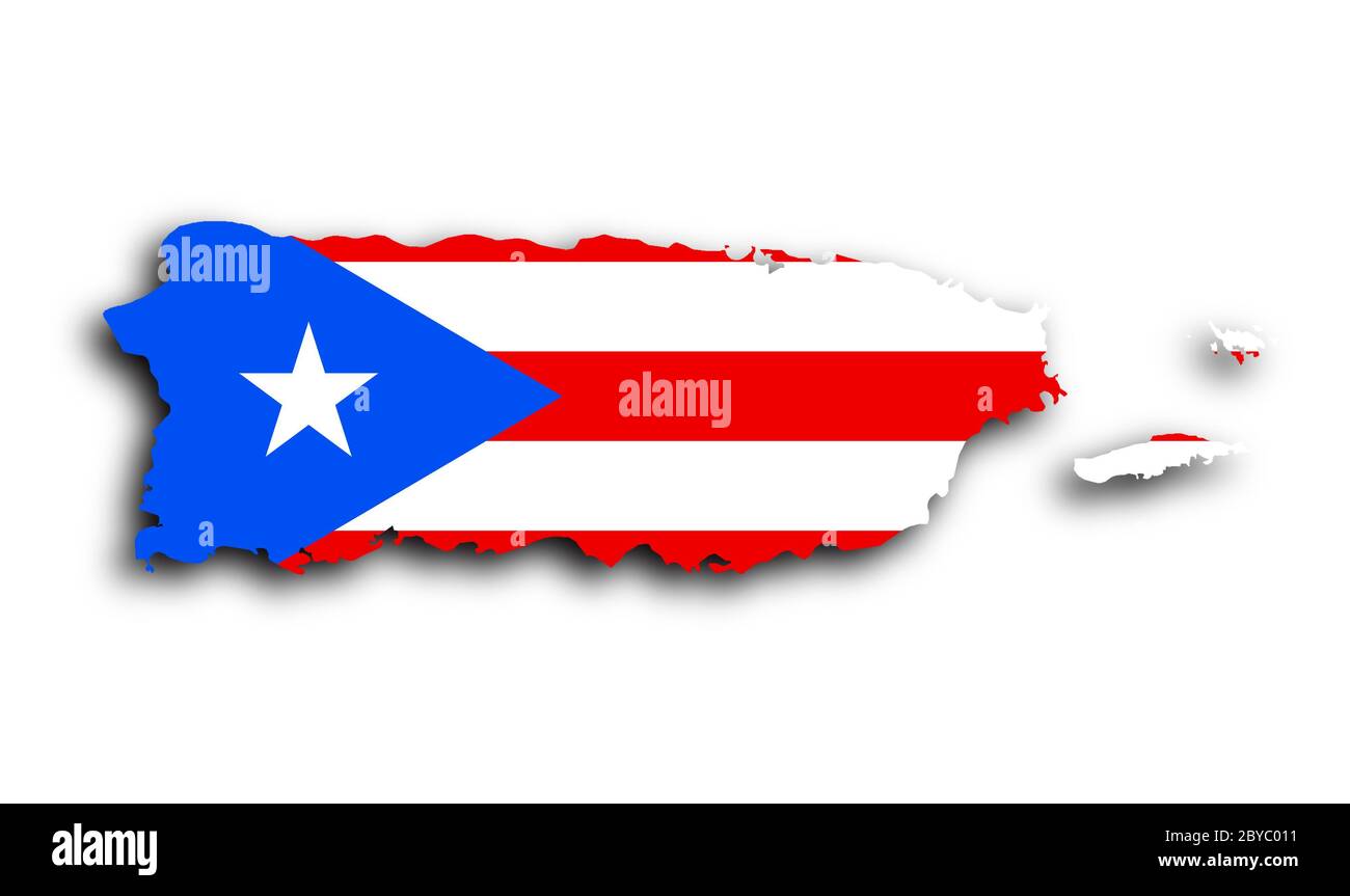 Map of Puerto Rico Stock Photo - Alamy