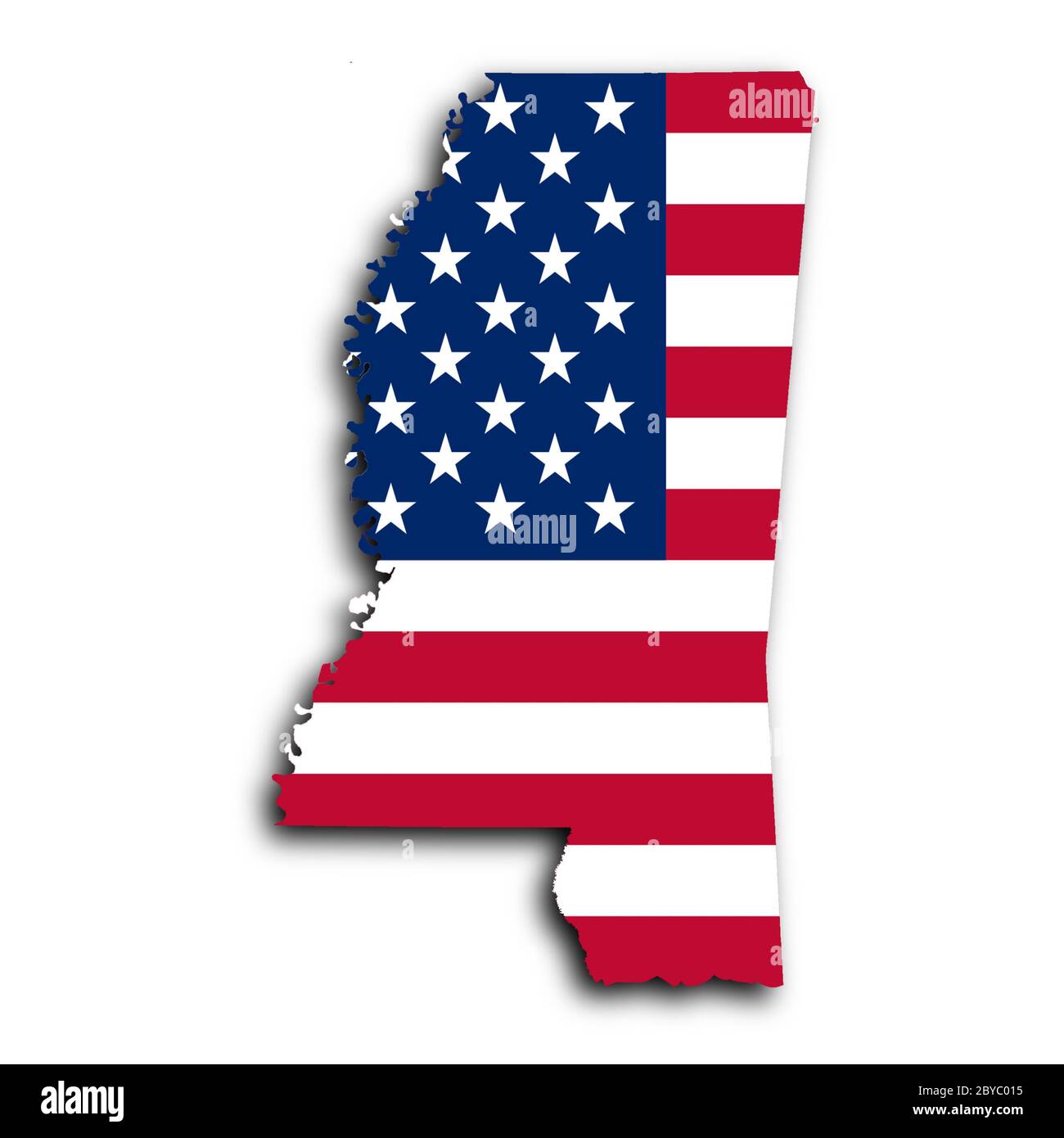 State map of mississippi Cut Out Stock Images & Pictures - Alamy