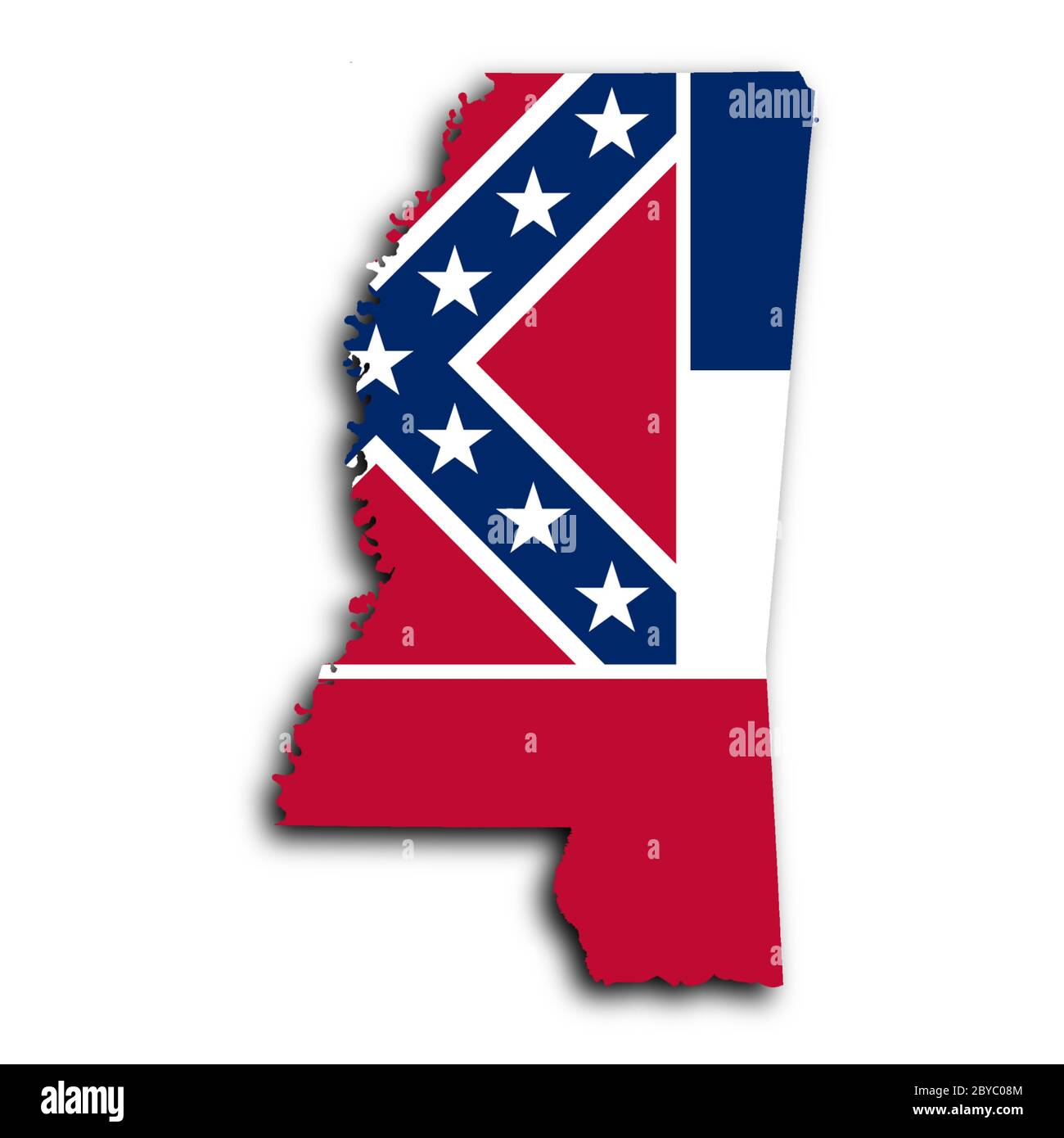 Mississippi state map Cut Out Stock Images & Pictures - Alamy
