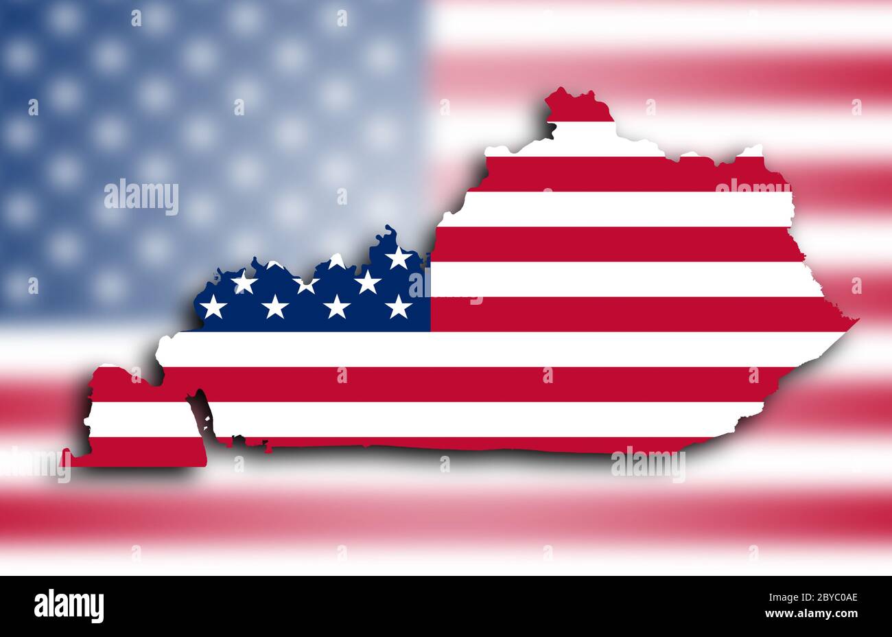 Map of Kentucky Stock Photo - Alamy