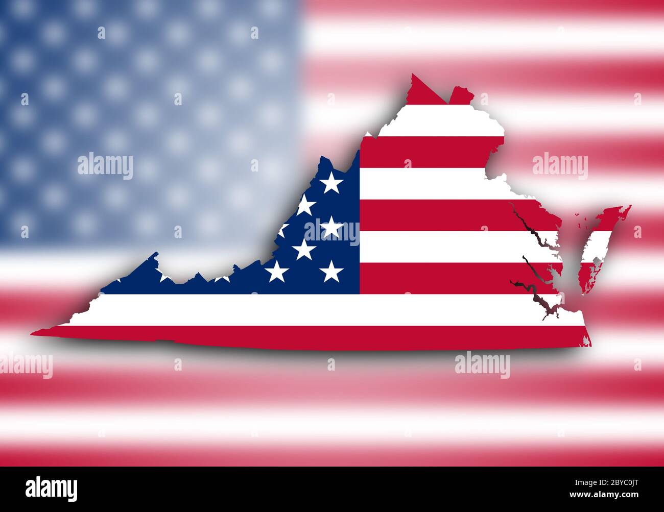 Virginia relief map hi-res stock photography and images - Alamy