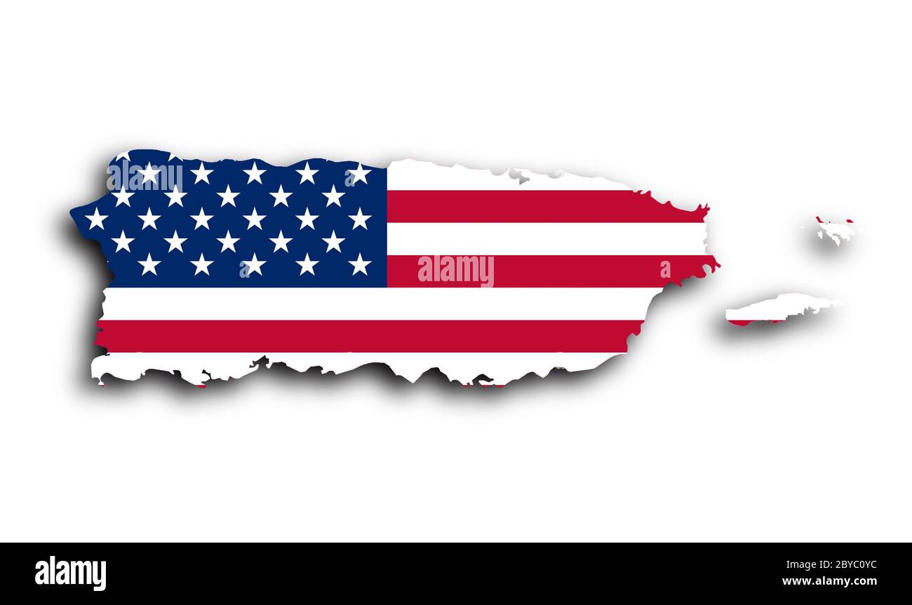 Map of Puerto Rico Stock Photo - Alamy