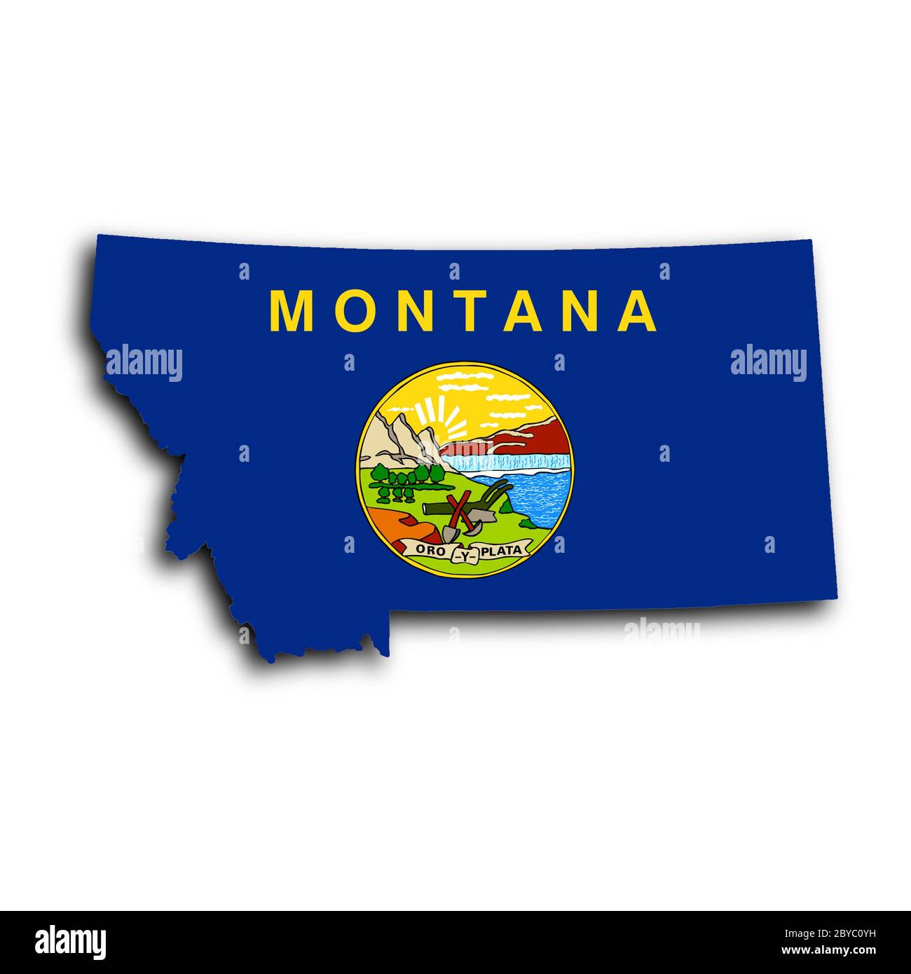 Map of Montana Stock Photo - Alamy