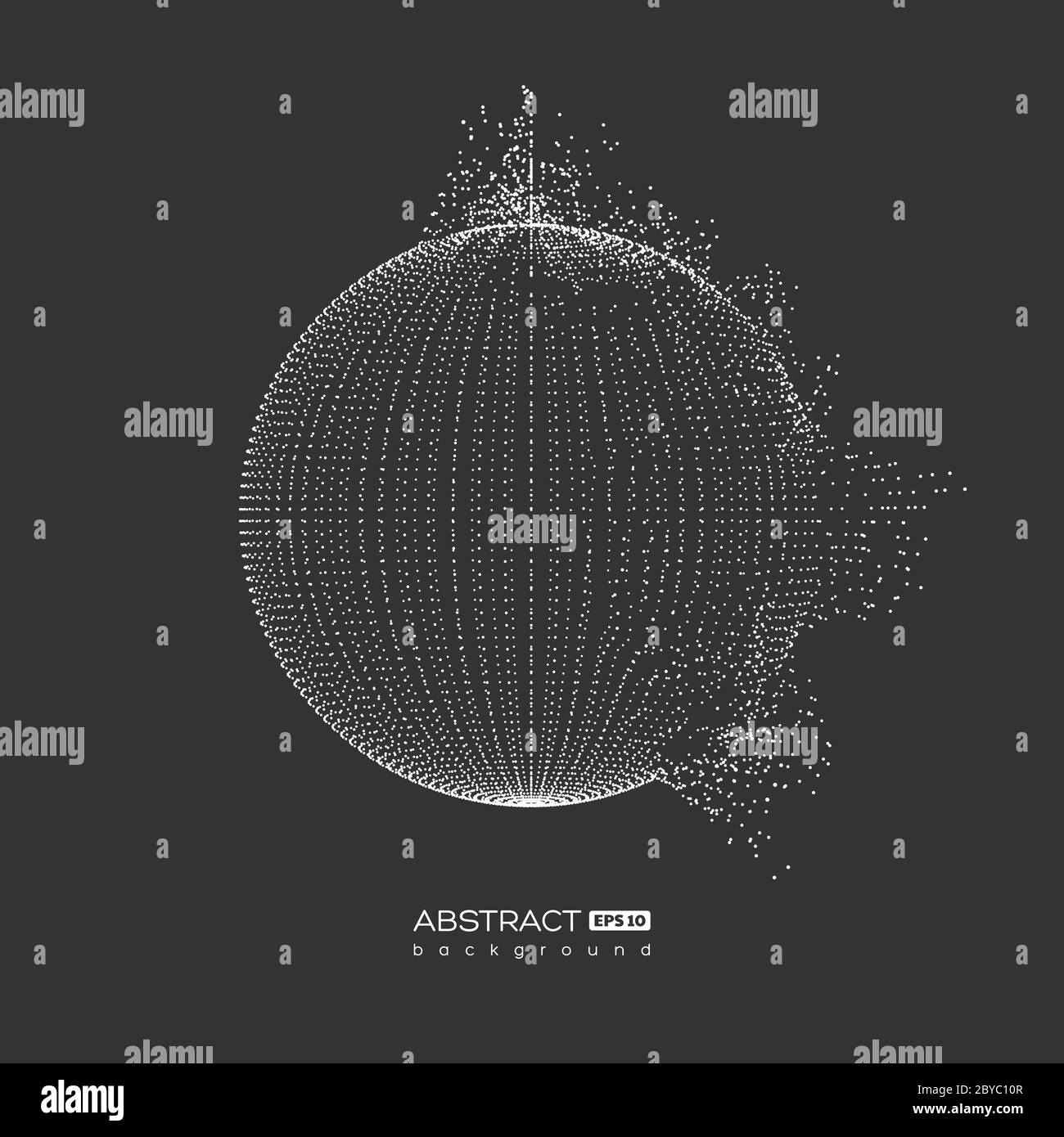 Abstract particles sphere with explosion effect Stock Vector Image ...