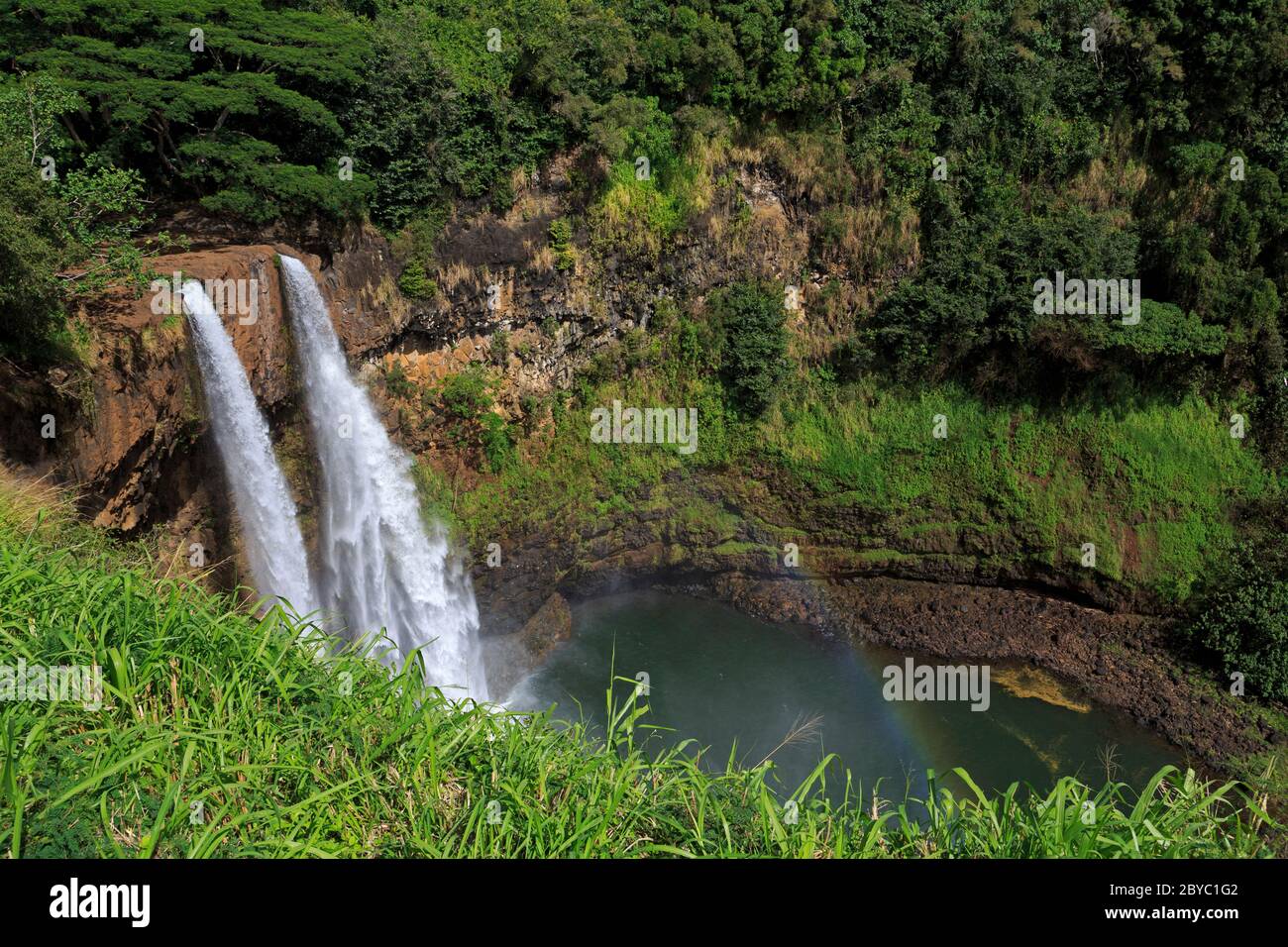 Wailua Falls, Kauai Island, Hawai'i, USA Stock Photo - Alamy