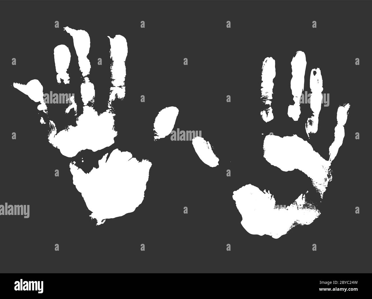 Hand prints on black background Stock Vector Image & Art - Alamy