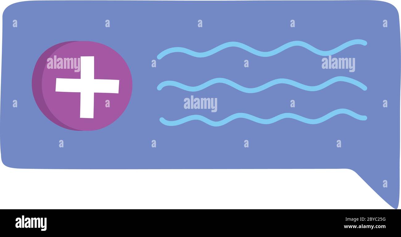 medical speech bubble talk chat support isolated design icon vector ...