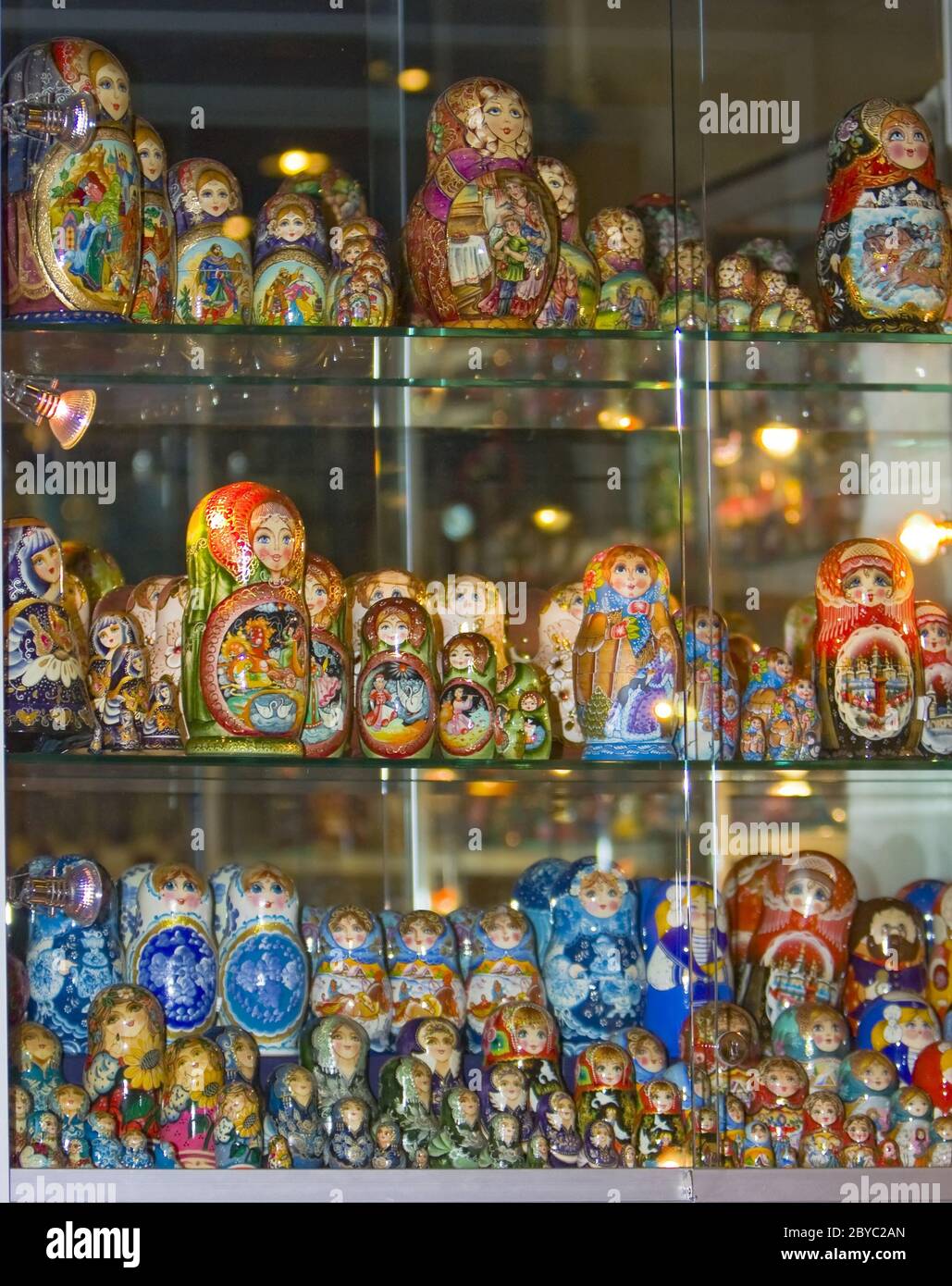 Show-window of shop with russian traditional natio Stock Photo - Alamy