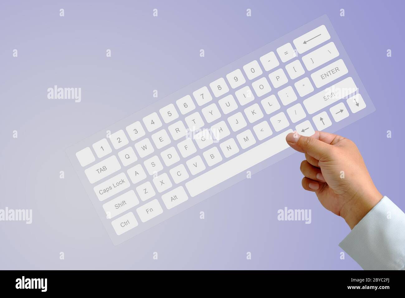 Hand on Keyboard Stock Photo - Alamy