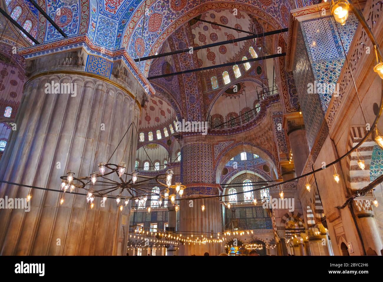 Blue mosque interior in Istanbul Turkey Stock Photo - Alamy