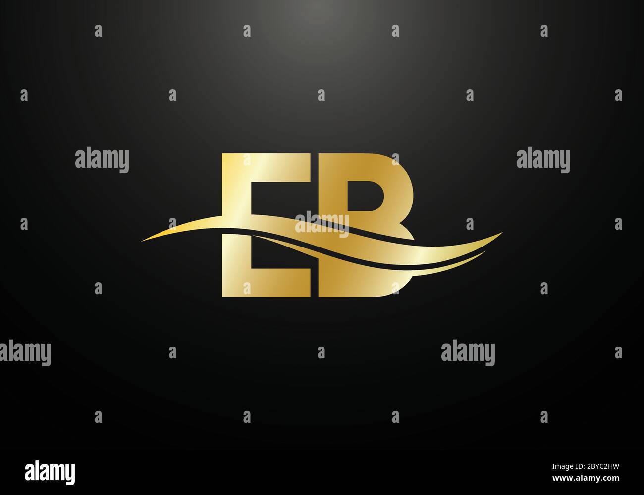 Initial Monogram Letter E B Logo Design Vector Template. E B Letter ...