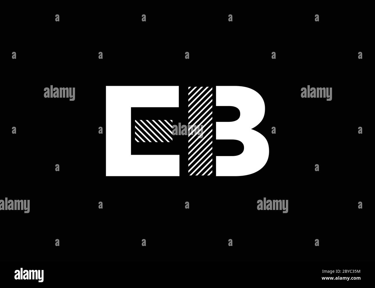Initial Monogram Letter E B Logo Design Vector Template. E B Letter Logo Design Stock Vector ...