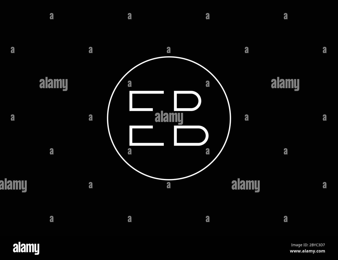 Initial Monogram Letter E B Logo Design Vector Template. E B Letter Logo Design Stock Vector ...