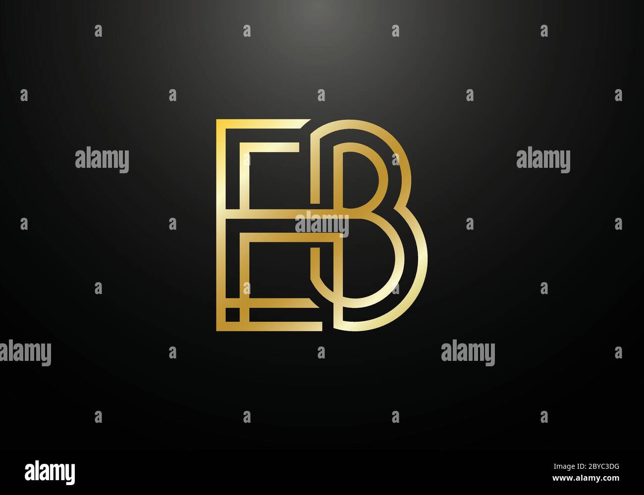 Initial Monogram Letter E B Logo Design Vector Template. E B Letter ...