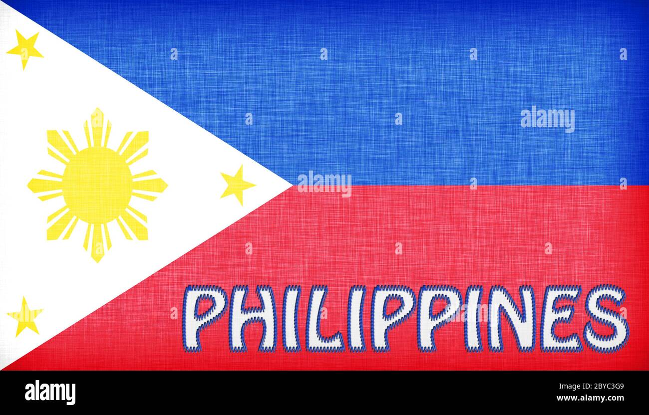 Linen flag of the Philippines Stock Photo - Alamy