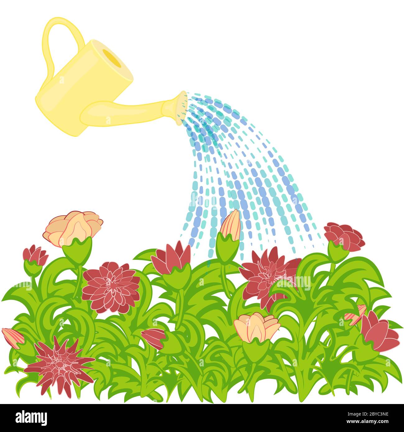 Flower growing from garden Stock Vector Images - Alamy