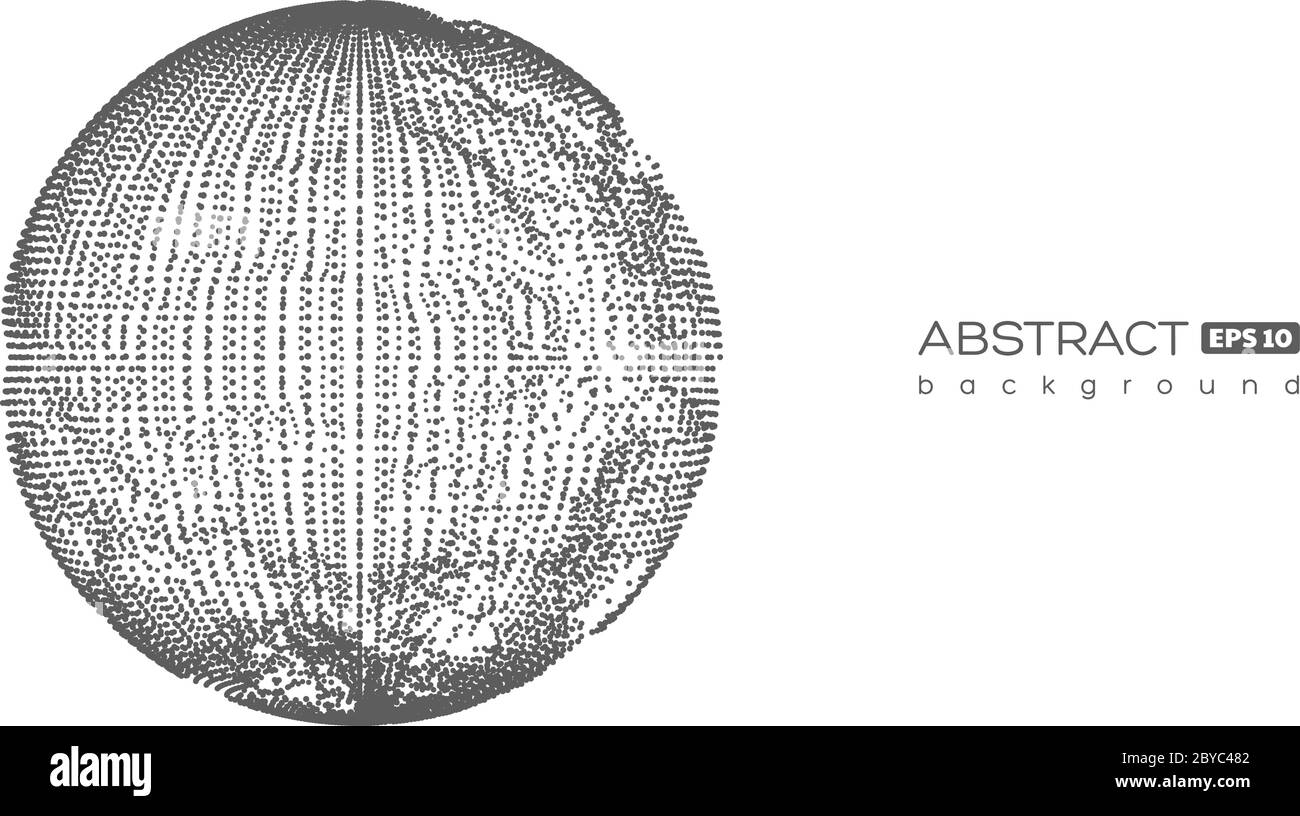 Abstract globe sphere with destroyed effect Stock Vector Image & Art ...