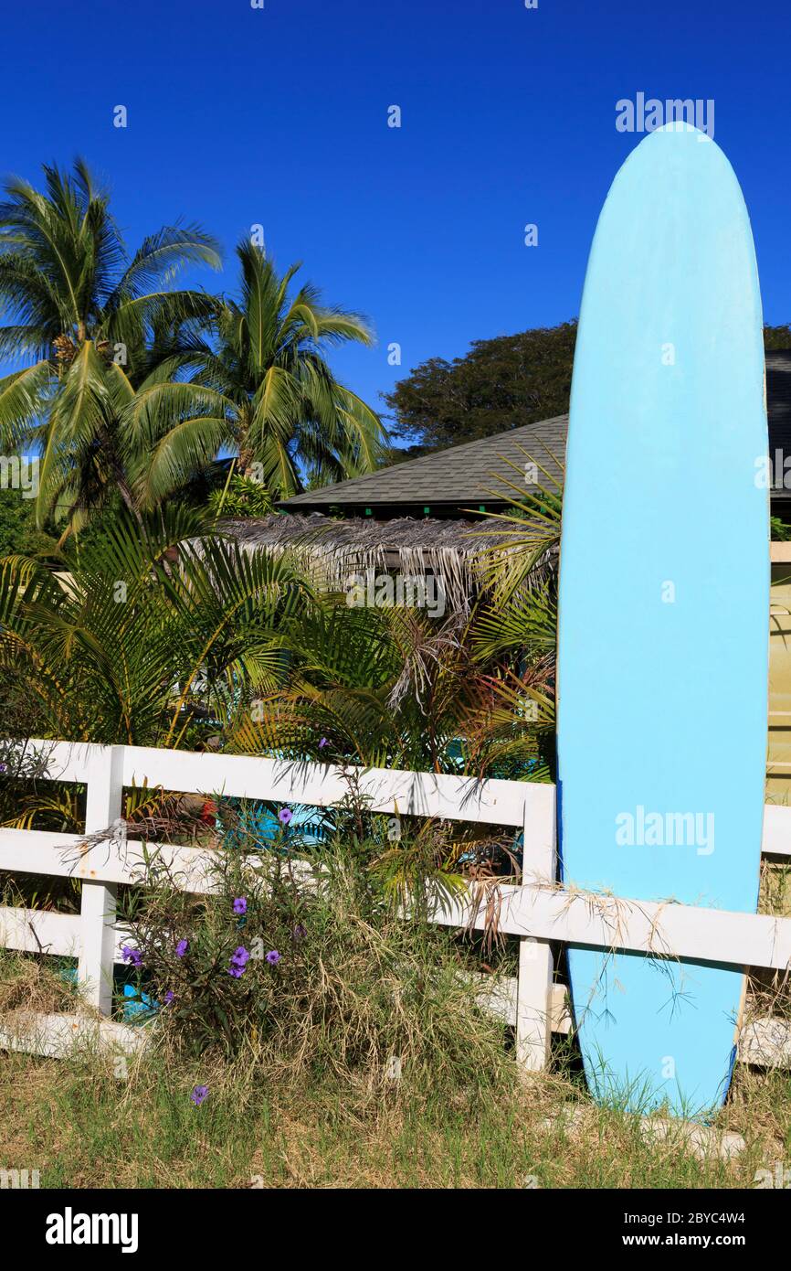 Surfboard in fence,Lahaina, Maui Island, Hawaii, USA Stock Photo - Alamy