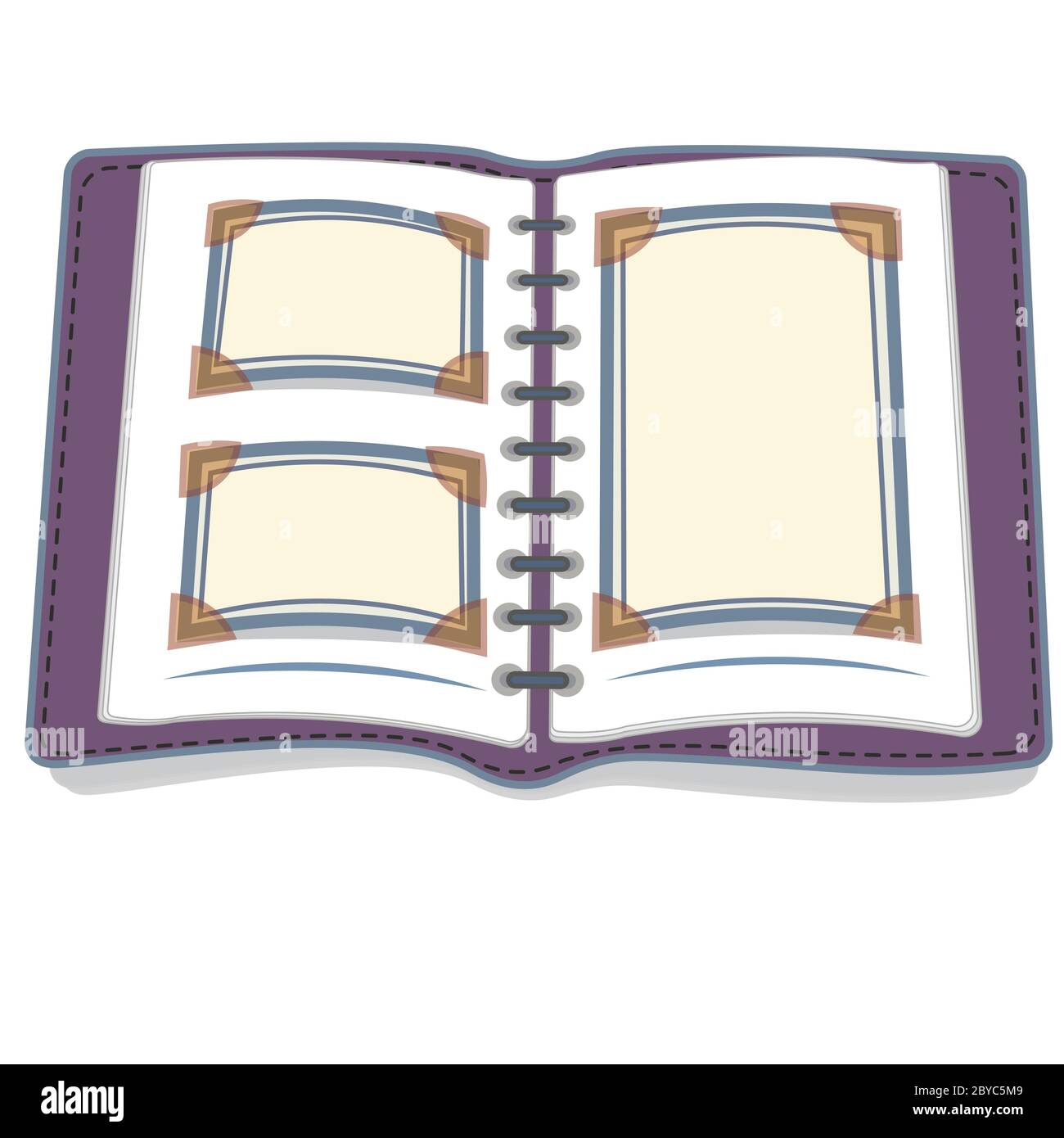 Retro book blank pages Stock Vector Images - Alamy