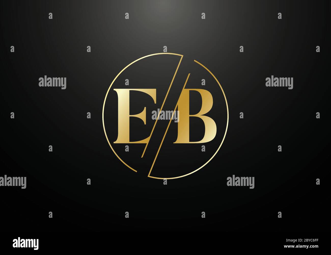 Initial Monogram Letter E B Logo Design Vector Template. E B Letter ...
