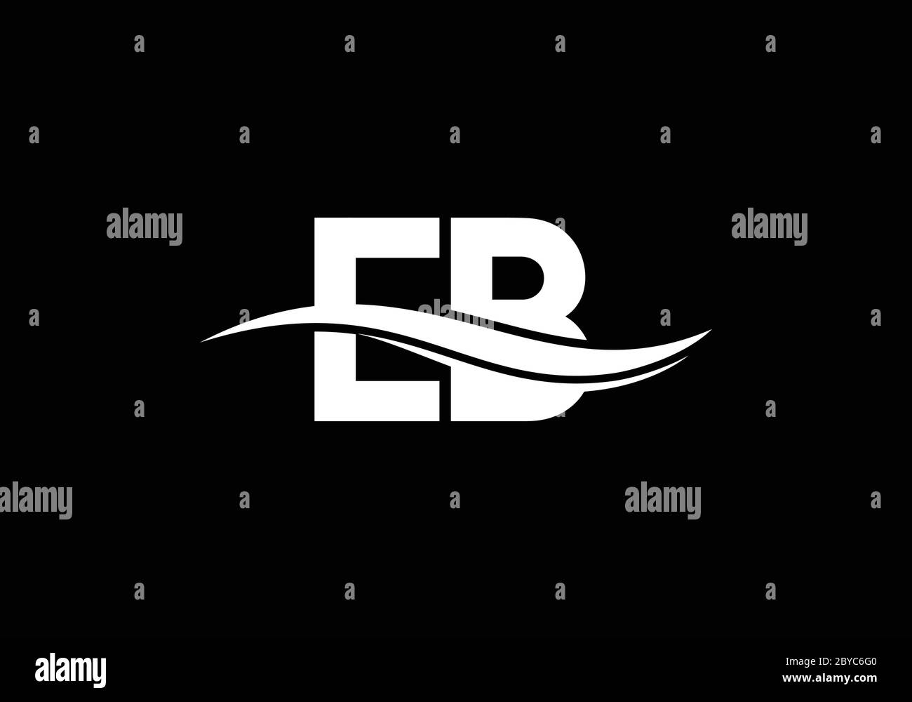 Initial Monogram Letter E B Logo Design Vector Template. E B Letter ...