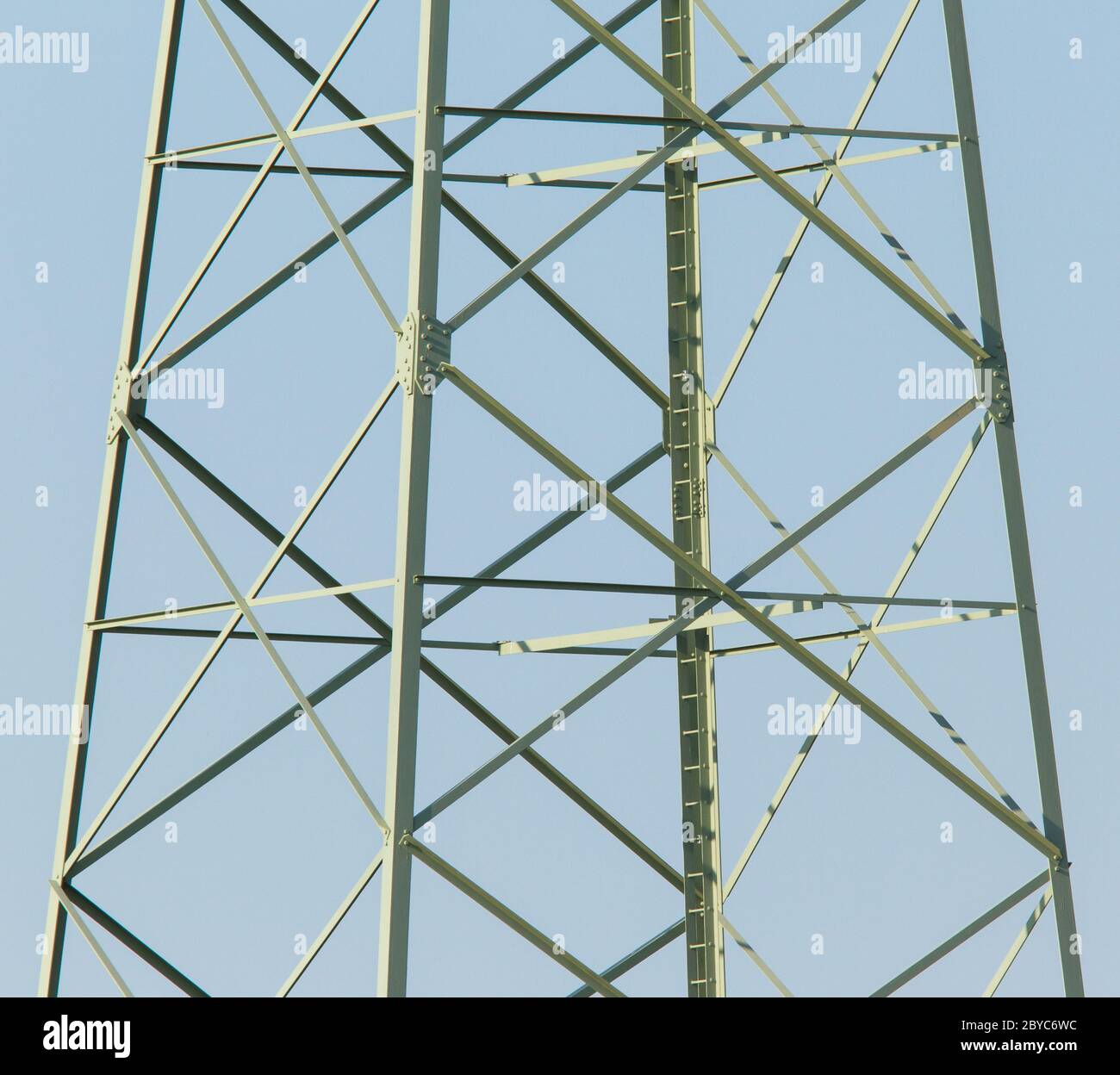 Stairs in an electricity pylon Stock Photo - Alamy